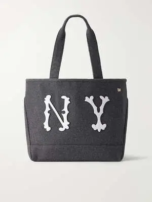 Aimé Leon Dore Ny Highlanders Logo-appliquéd Canvas Tote - Gray
