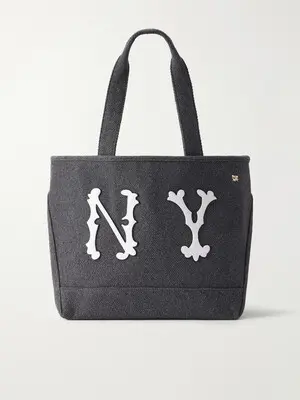 Aimé Leon Dore Ny Highlanders Logo-appliquéd Canvas Tote - Gray