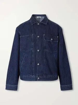 Aimé Leon Dore Striped Denim Jacket - Indigo
