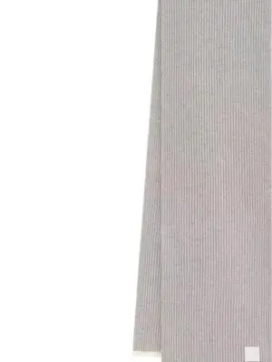 FERRAGAMO Wool-and-cashmere-blend Scarf - Grey