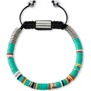 TORRELA Silver Beaded Bracelet - Turquoise