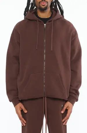 CULT OF INDIVIDUALITY French Terry Full Zip Hoodie - Pinecone