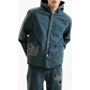 Desigual Mickey Mouse Hooded Denim Jacket