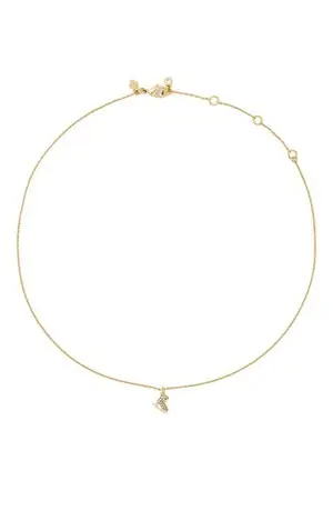 Kate Spade New York You're A Gem Pavé Skate Pendant Necklace - Clear/gold