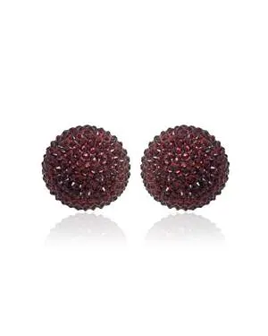 PINAR OZEVLAT Disco Pebble Earrings Burgundy