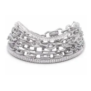 BAYEMEYC Ravesk Layered Chain Necklace - Silver
