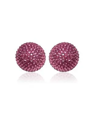 PINAR OZEVLAT Disco Pebble Earrings Rose - Pink
