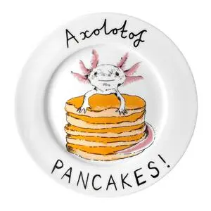 JIMBOBART Axolotof Pancakes Side Plate - White