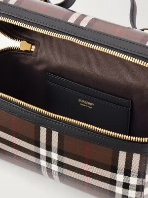 Burberry Check Vanity Bag - Brown