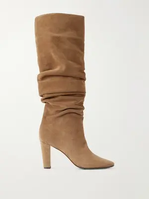 Manolo Blahnik Calassohi 90 Suede Knee Boots - Brown