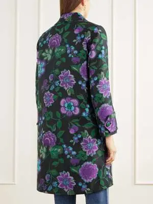 La DoubleJ Precious Floral-jacquard Coat