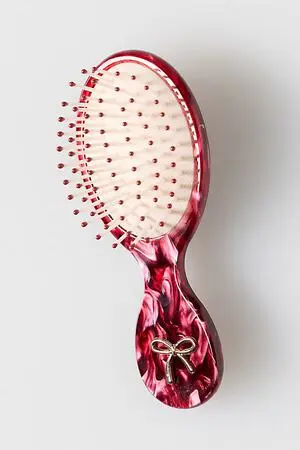 Anthropologie Mi Marbled Hair Brush With Metal Appliqu