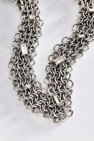 Anthropologie V-shaped Chamail Necklace - Silver