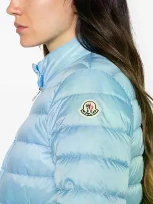 Moncler Quilted Logo-patch Jacket - Blue