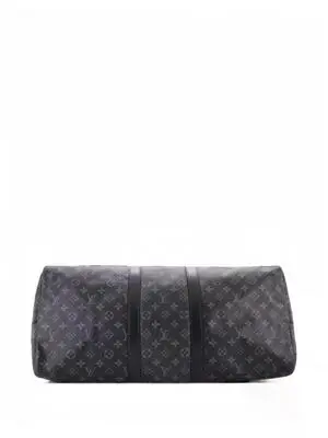 LOUIS VUITTON Keepall Bandouliere Bag Monogram Eclipse Canvas 55 Travel Bag