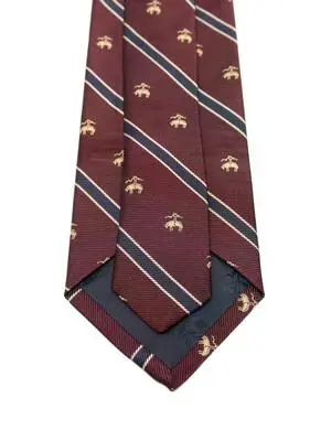Brooks Brothers Logo-embroidered Striped Tie