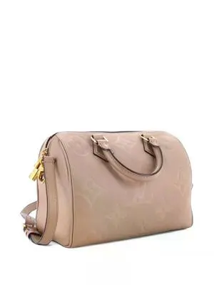 LOUIS VUITTON Speedy Bandouliere Bag Monogram Empreinte Giant 25 Satchel - Neutrals