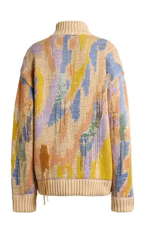 Etro Patterned Knit Cotton-blend Sweater Jacket