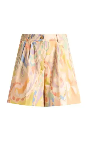 Etro Printed Cotton Mini Shorts