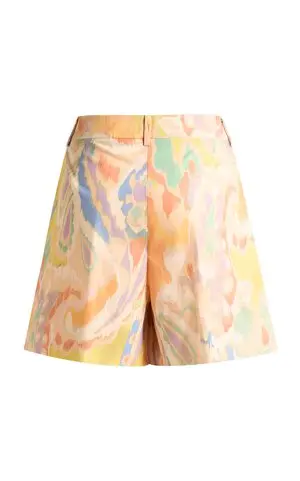 Etro Printed Cotton Mini Shorts