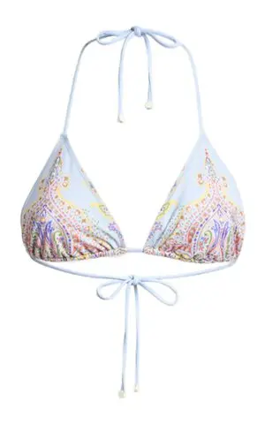 Etro Paisley-printed String Bikini Top - Multi
