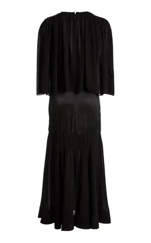 LANVIN Layered Ruffle Midi Dress
