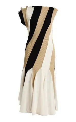 LANVIN Asymmetrical -panel Midi Dress