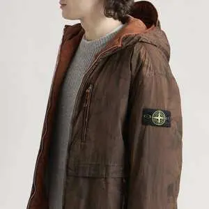 Stone Island Laser Forest Camo Crinkle Reps-tc Parka Jacket