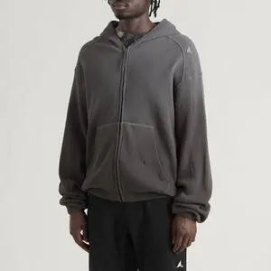 ROA Bee Sun Faded Organic Waffle Zip Hoodie