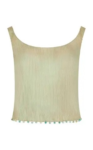 CONNER IVES Pleated Iridescent Tank Top - Multi