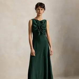 Ralph Lauren Bow-detail Satin Dress