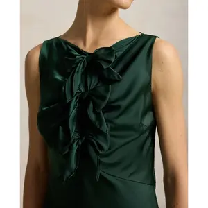 Ralph Lauren Bow-detail Satin Dress