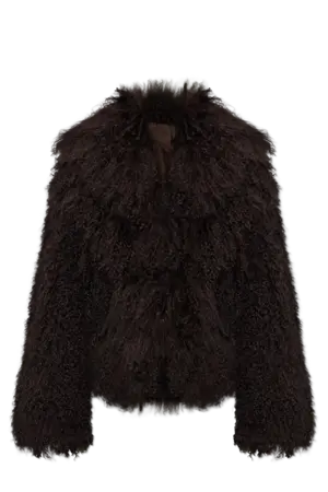 AMI Paris Collared Coat - Brown