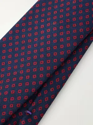 J. MUESER 7cm Diamond-jacquard Wool Tie