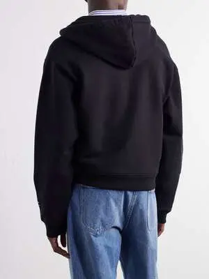 Celine Logo-print Cotton-jersey Zip-up Hoodie