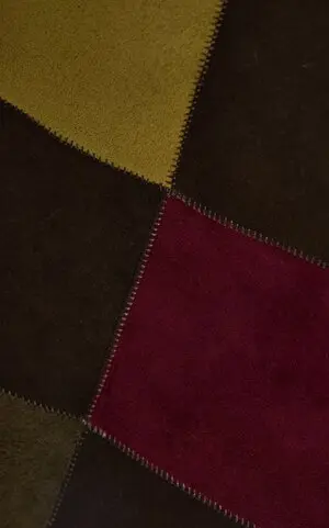 SIEDRES Exclusive Haze Patchwork Suede Mini Skirt