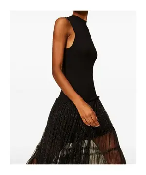 TWINSET Sleeveless Tulle Maxi Dress
