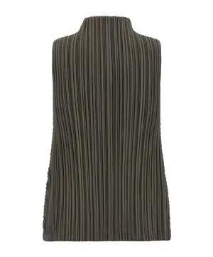 Issey Miyake Mellow High-neck Pleated Top