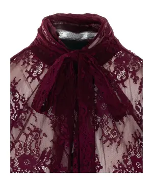 ANIYE BY Ruby Noir Lace Tie-neck Top