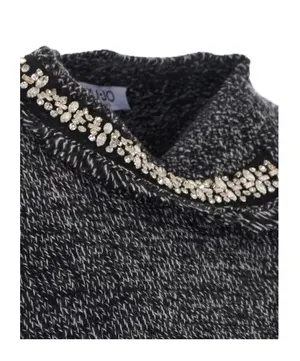 Liu Jo Embellished Mélange Knitted Sweater