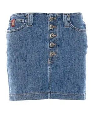 DONDUP Button-front Denim Mini Skirt - Blue