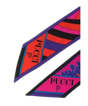 Emilio Pucci Printed Silk Skinny Scarf