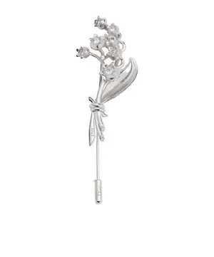 Dior Lily Of The Valley Brooch - Silver