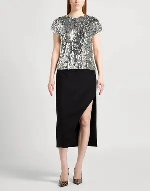 Dolce & Gabbana Stylish Solid-colored Mesh Sequin T-shirt