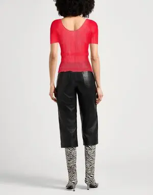 Jacquemus Solid-color Mesh Short-sleeve Top
