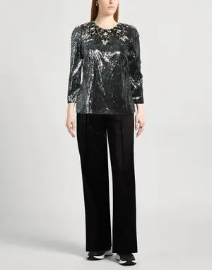 Dolce & Gabbana Sequin-embellished Crystal Long-sleeve Top