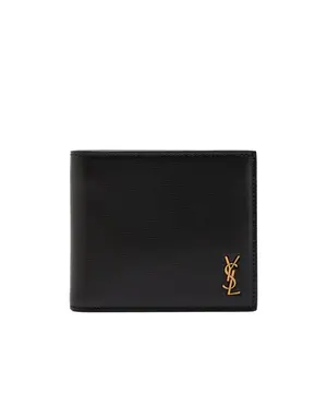 Saint Laurent Grain Leather Short Foldable Wallet
