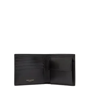 Saint Laurent Grain Leather Short Foldable Wallet