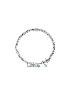 VIVIENNE WESTWOOD Chaos Crystal Pendant Necklace - Silver