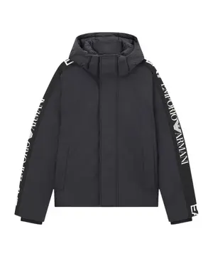 EA7 Oversized Fit Padded Hooded Bomber Jacket
